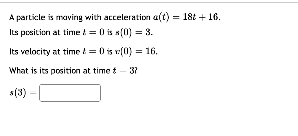 Solved A particle is moving with acceleration | Chegg.com