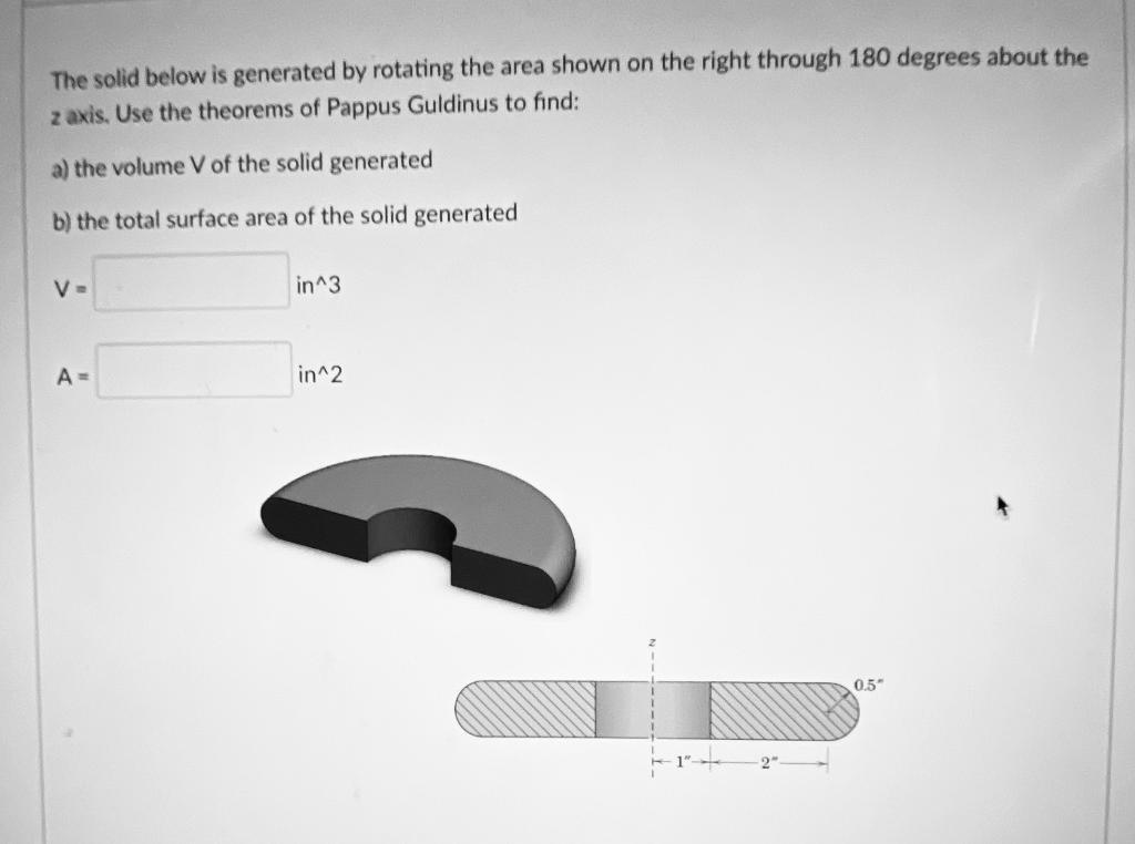 Solved The solid below is generated by rotating the area | Chegg.com