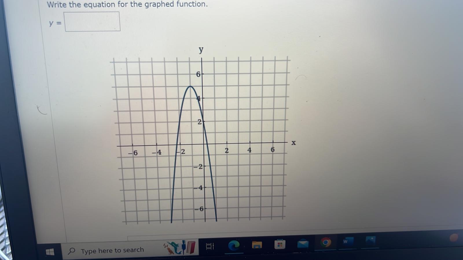 Solved Write the equation for the graphed function. | Chegg.com
