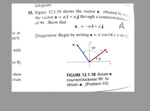 55. Figure 12.1.18 shows the vector a⊥ obtained by | Chegg.com