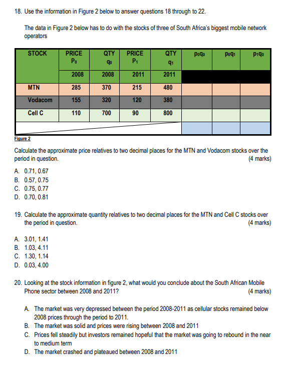 Solved 18. Use the information in Figure 2 below to answer | Chegg.com