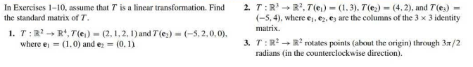 Solved In Exercises 1-10, assume that T is a linear | Chegg.com