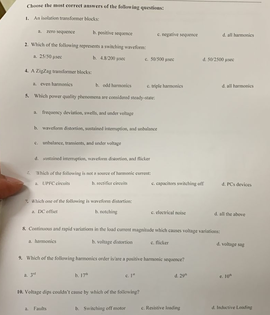 Solved Choose the most correct answers of the following | Chegg.com