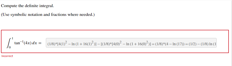 Solved Compute the definite integral. (Use symbolic notation | Chegg.com
