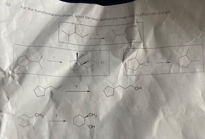 Solved Q2. For the transformations shown, select the most | Chegg.com