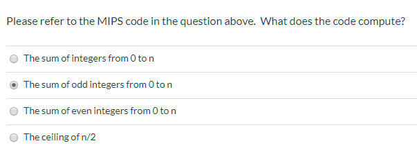 Solved Consider the MIPS code below. Match each line of MIPS | Chegg.com