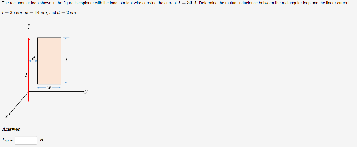 Solved The rectangular loop shown in the figure is coplanar | Chegg.com