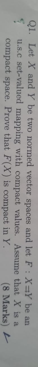 Solved Q1. Let X and Y be two normed vector spaces and let | Chegg.com Solved Q1. Let X and Y be two normed vector spaces and let | Chegg.com