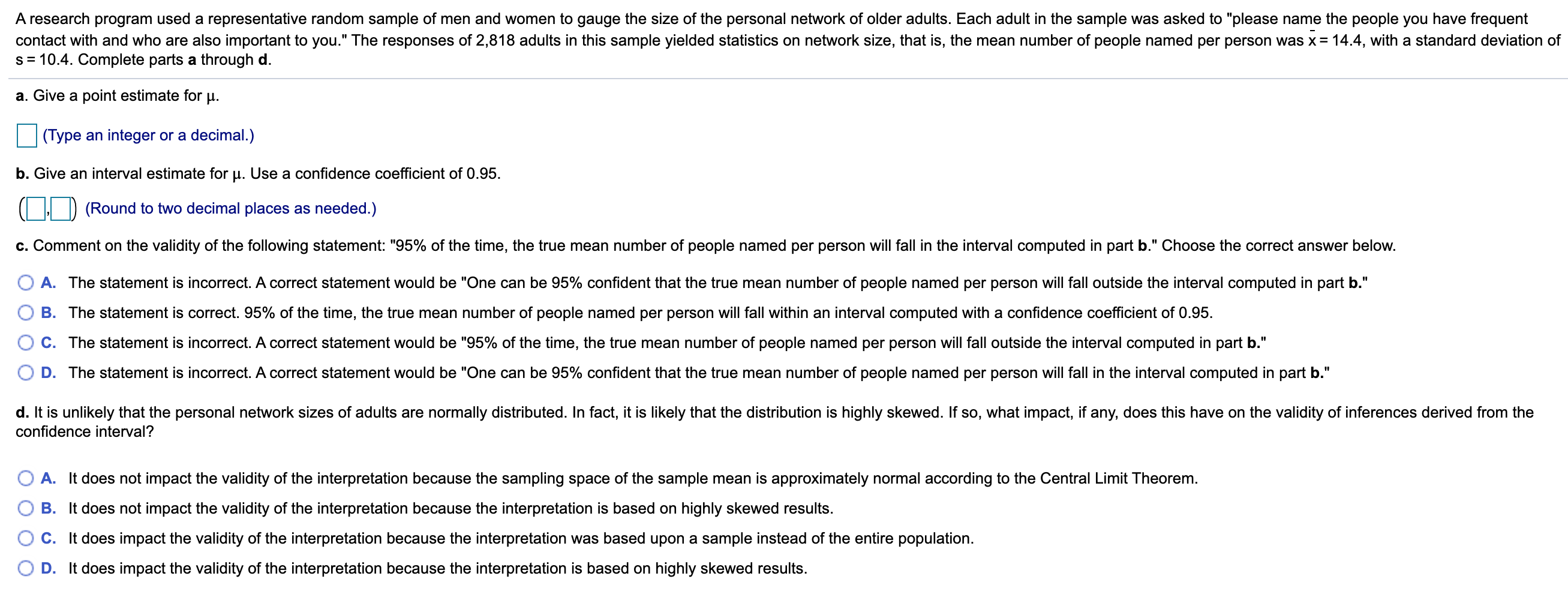 Solved A research program used a representative random | Chegg.com