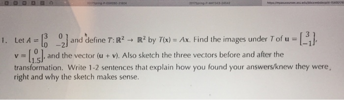 Solved Let A = [3 0 0 -2] and define T: R^2 rightarrow R^2 | Chegg.com