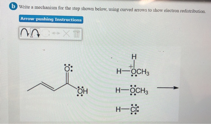 Write a mechanism for the step shown below, using | Chegg.com