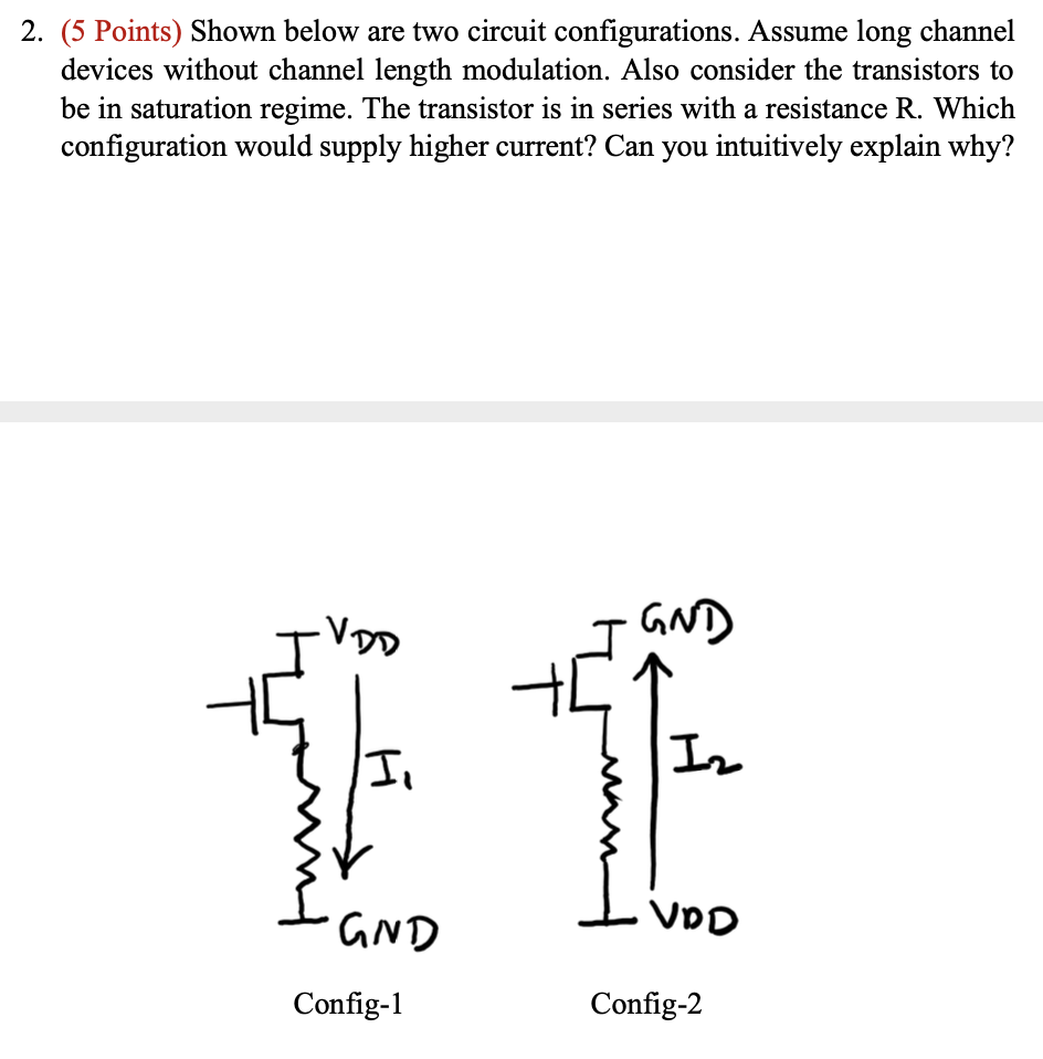 Solved 2. (5 Points) Shown below are two circuit | Chegg.com