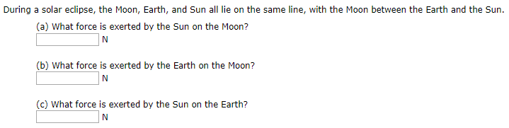 Solved During a solar eclipse, the Moon, Earth, and Sun all | Chegg.com
