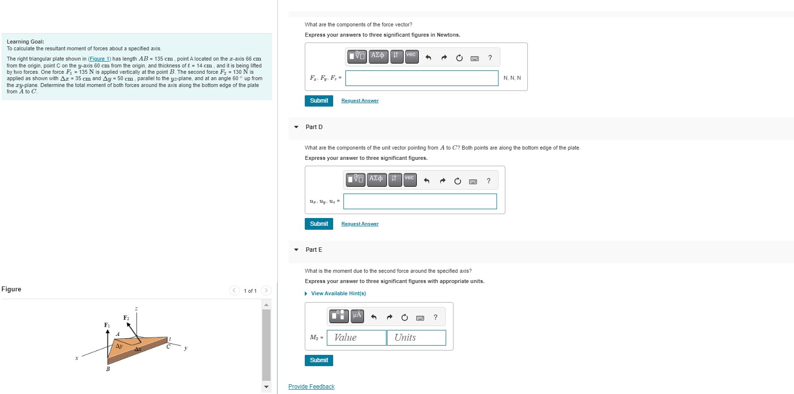 Solved Learning Goal: To calculate the resultant moment of | Chegg.com