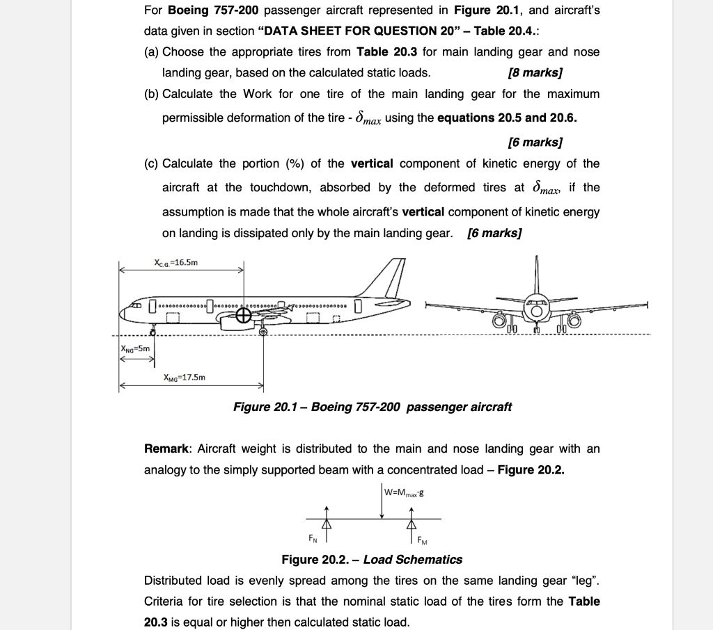 Solved For Boeing 757-200 passenger aircraft represented in | Chegg.com