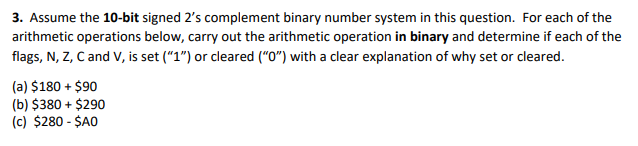 Solved 3. Assume the 10-bit signed 2's complement binary | Chegg.com