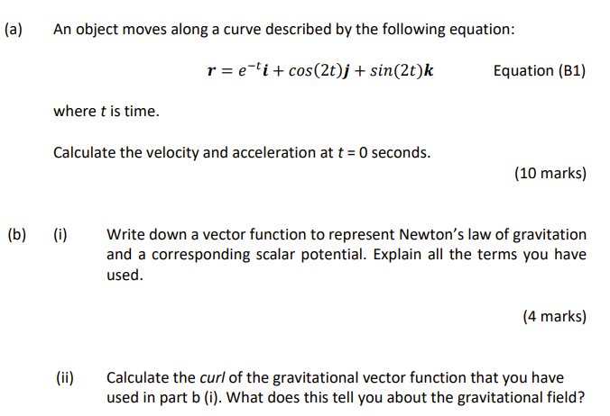 Solved An object moves along a curve described by the | Chegg.com