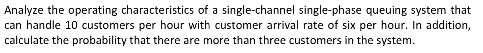 Solved Analyze the operating characteristics of a | Chegg.com