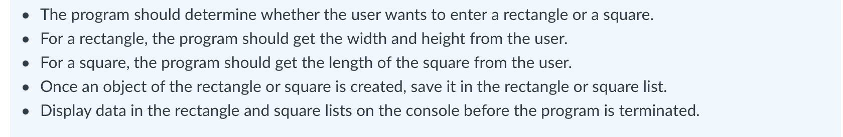 Solved Create An Object Oriented Program That Uses