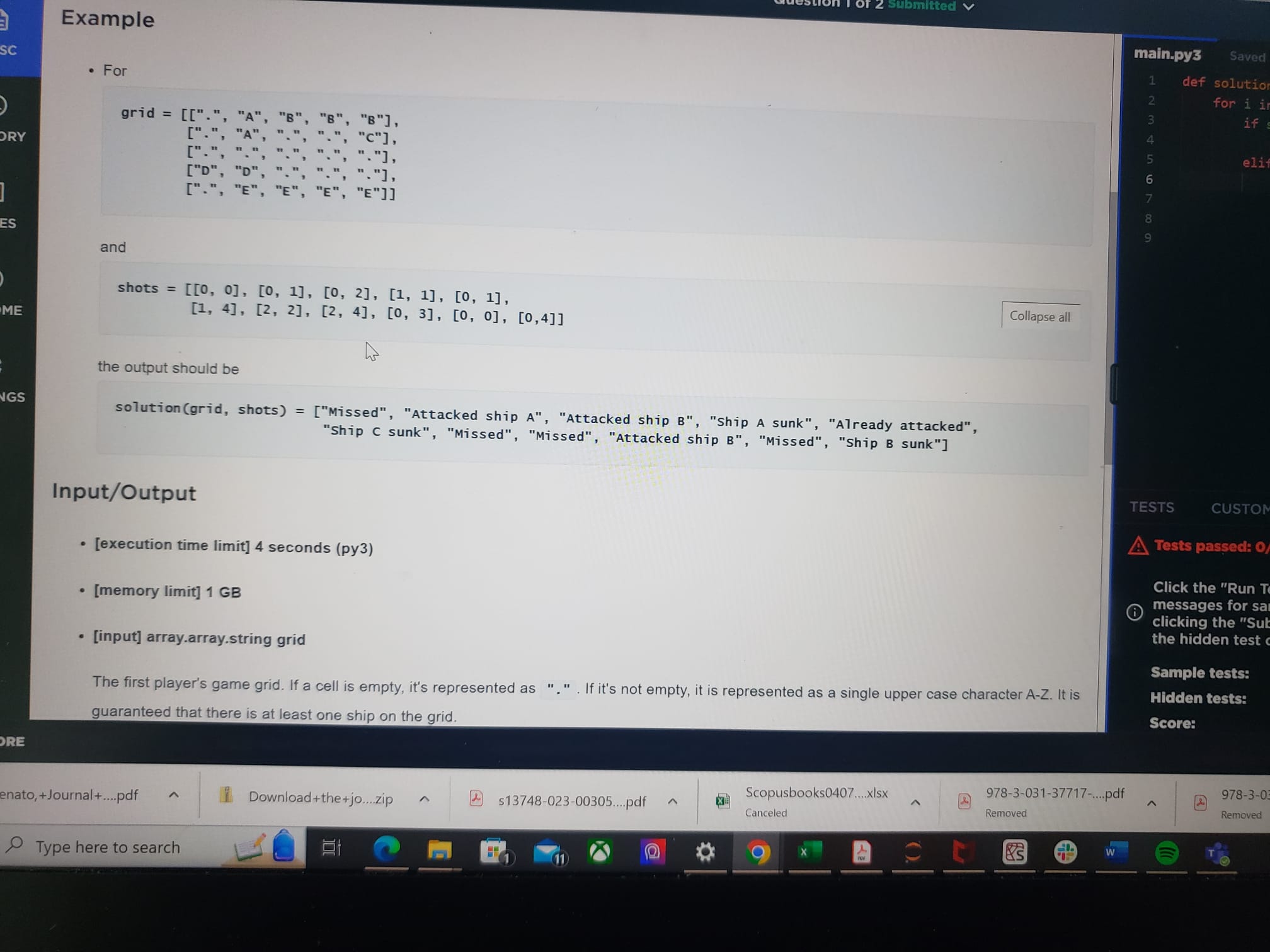 Solved You're implementing a server for your own Sea Battle | Chegg.com