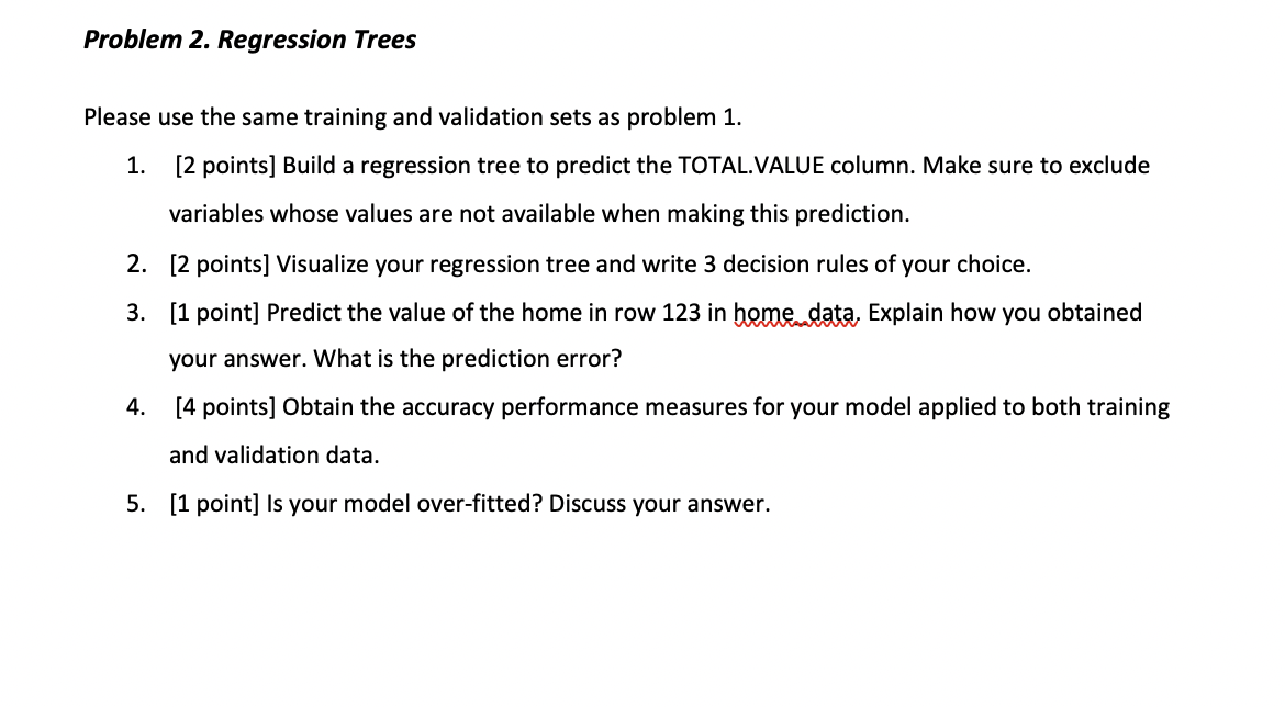 Solved Problem 1. Classification Trees: Please answer the | Chegg.com