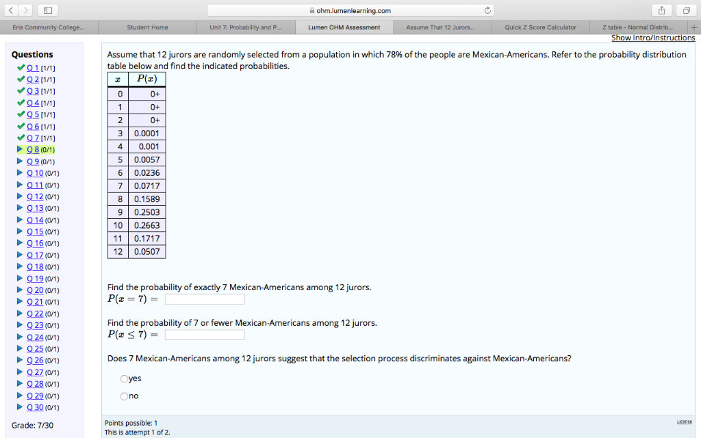 Solved ohm.lumenlearning.com Z table Normal Distrib. Erie | Chegg.com