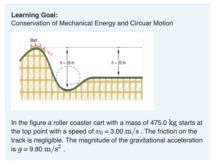 [Solved]: Learning Goal: Conservation of Mechanical Energy