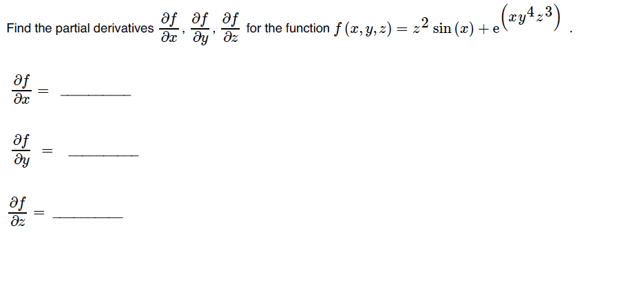 Solved Find the partial derivatives | Chegg.com