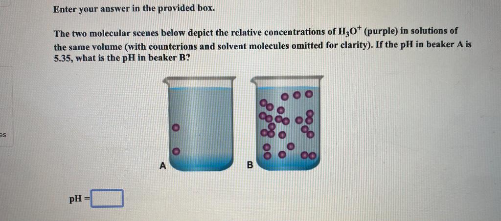 Solved The two molecular scenes below depict the relative | Chegg.com