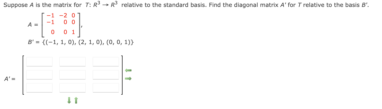 Solved Suppose A is the matrix for T:R3→R3 relative to the | Chegg.com
