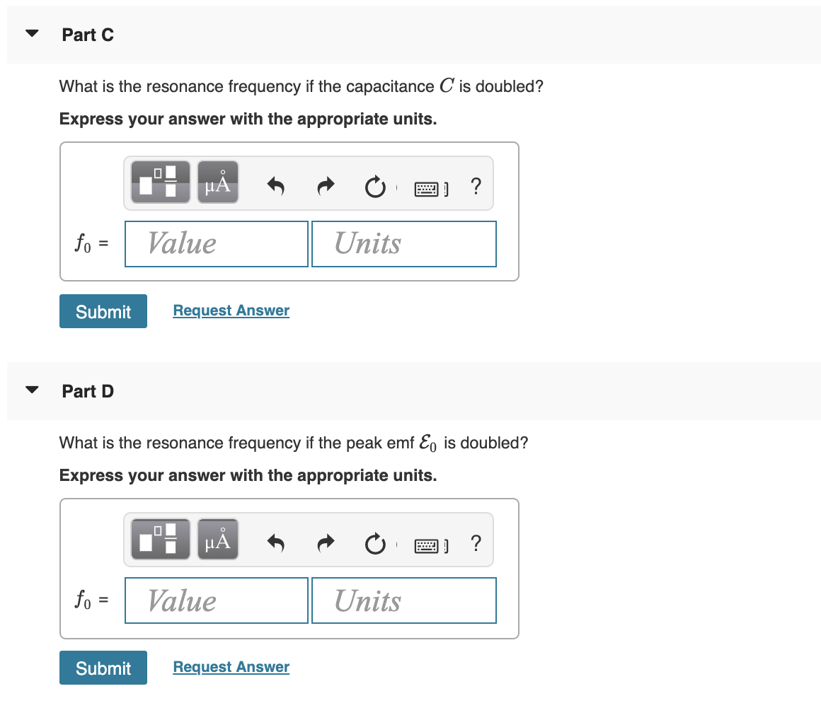 Solved The Resonance Frequency Of A Series RLC Circuit Is Chegg Solved The Resonance Frequency Of A Series RLC Circuit Is Chegg