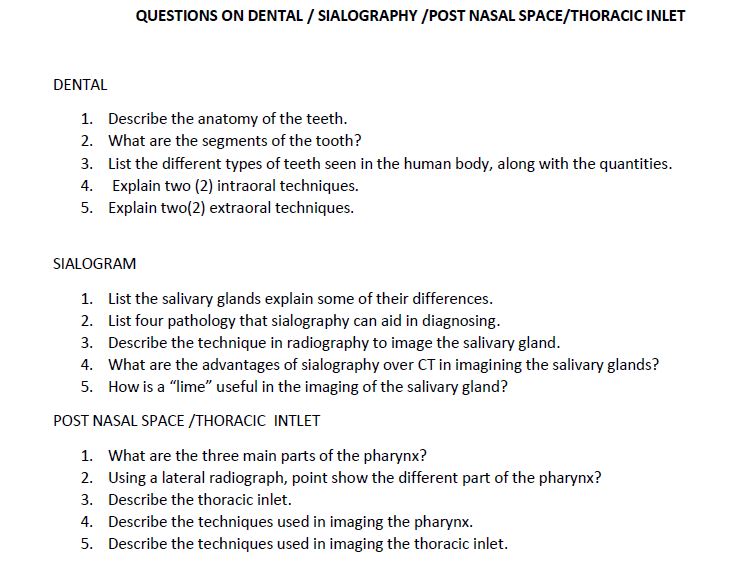 Solved DENTALDescribe the anatomy of the teeth.What are the | Chegg.com