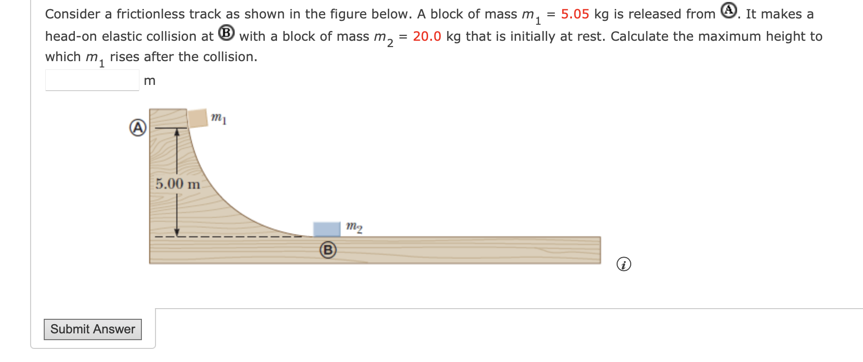 Solved Consider a frictionless track as shown in the figure | Chegg.com