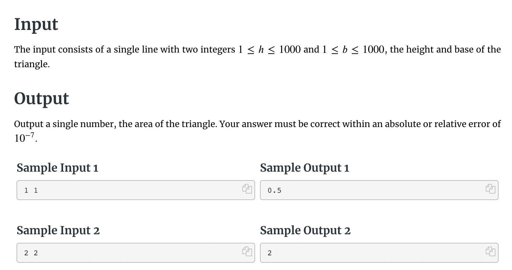 Solved Input The input consists of a single line with two | Chegg.com