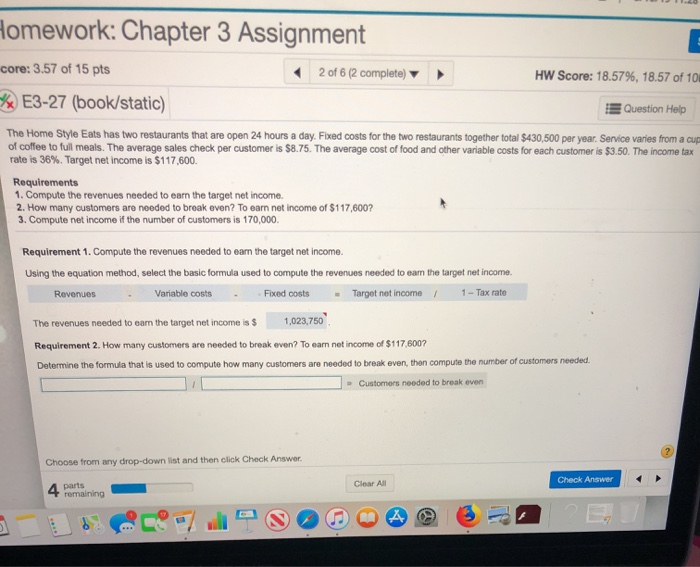Solved Homework: Chapter 3 Assignment core: 3.57 of 15 pts 2 | Chegg.com