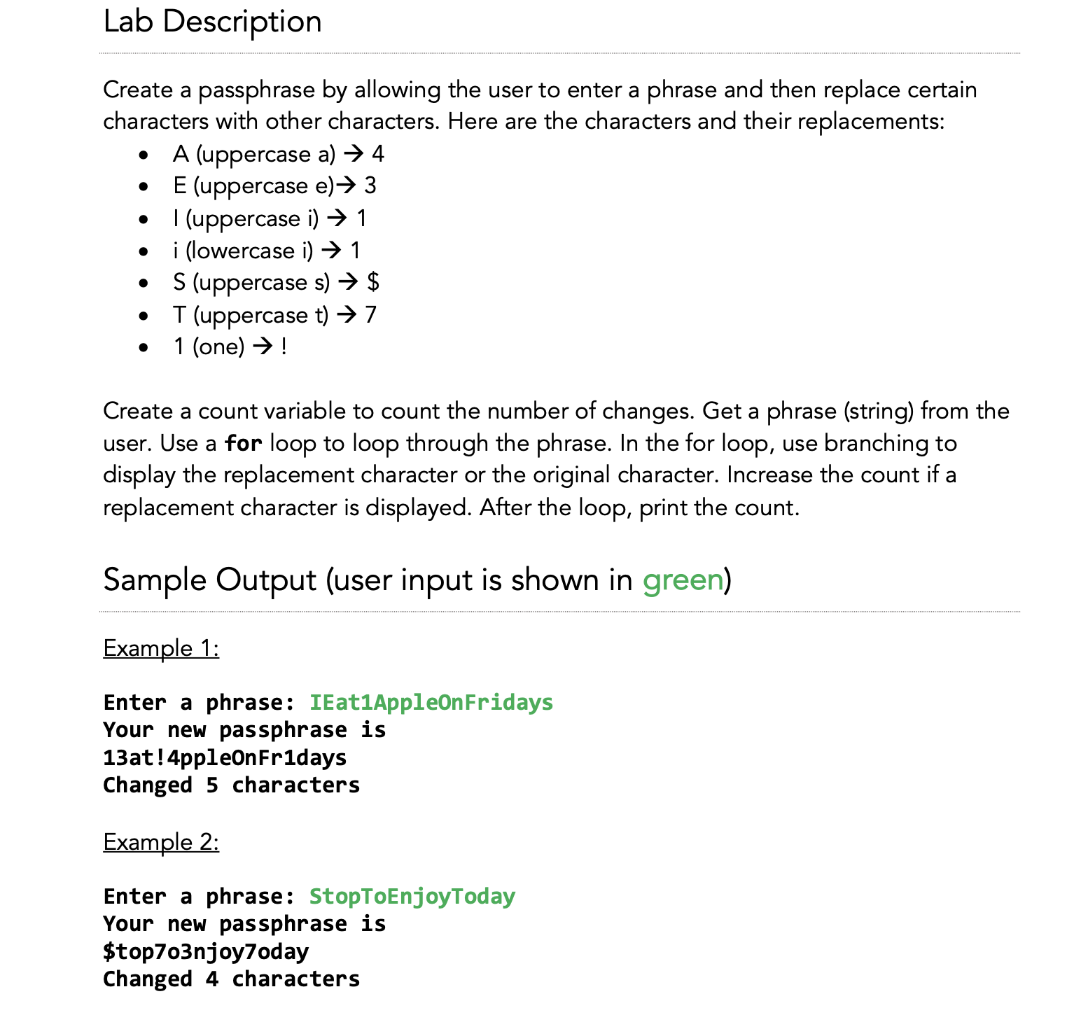 Solved Create a passphrase by allowing the user to enter a | Chegg.com