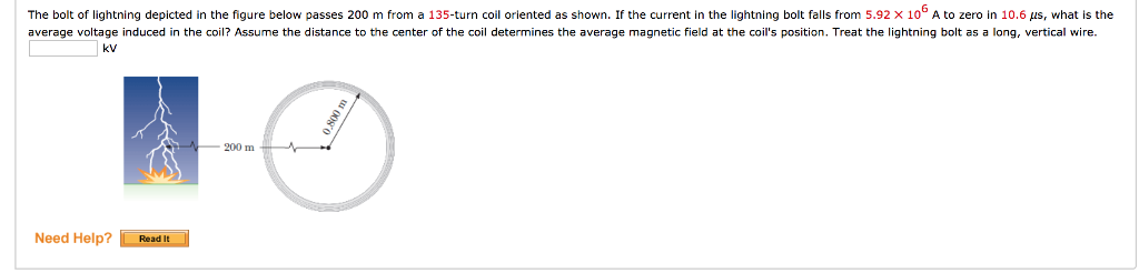 Solved The bolt of lightning depicted in the figure below | Chegg.com