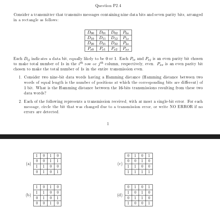 Solved Consider a transmitter that transmits messages cont | Chegg.com