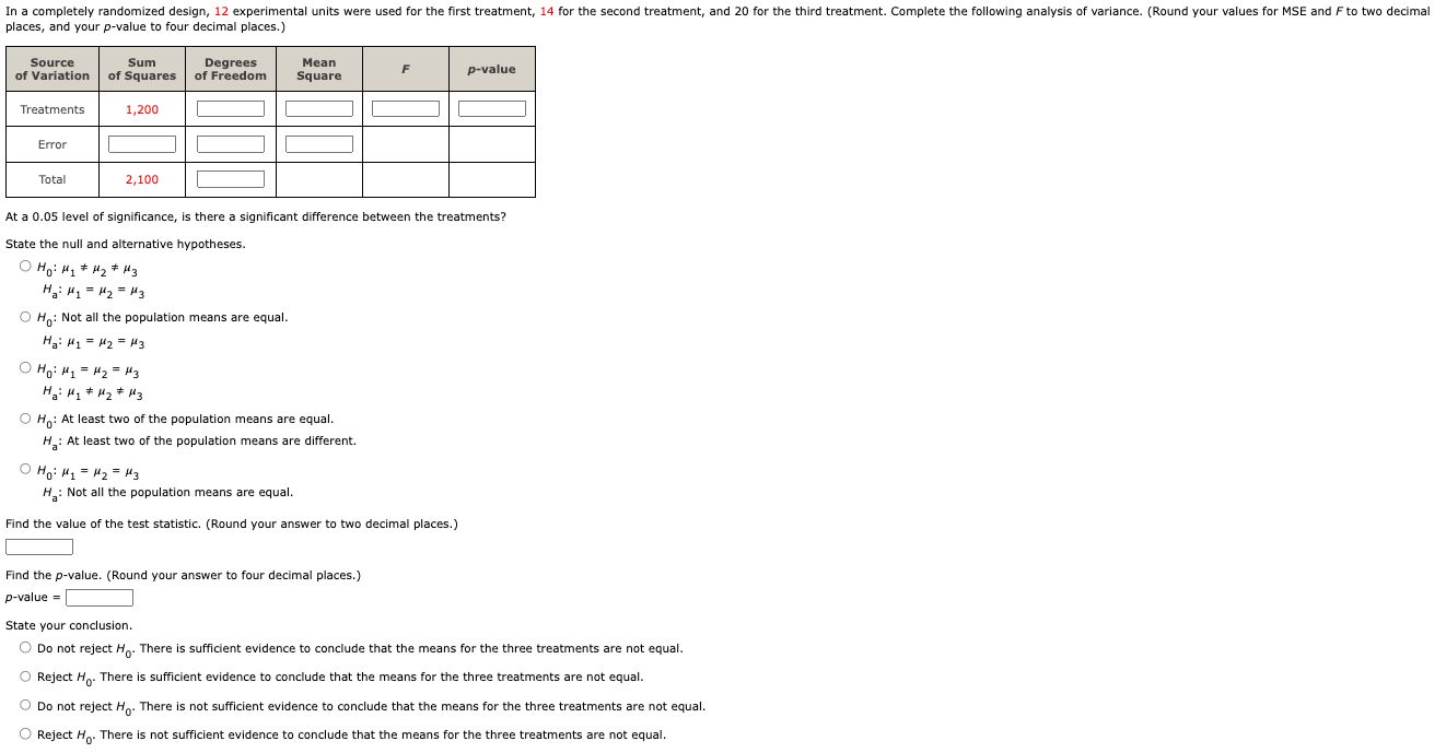 Solved At a 0.05 level of significance, is there a | Chegg.com
