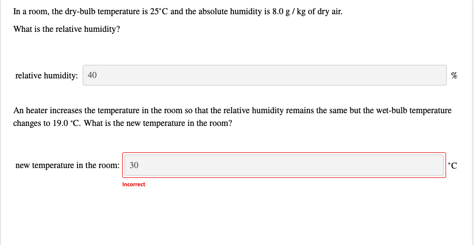 Solved In a room, the dry-bulb temperature is 25°C and the | Chegg.com