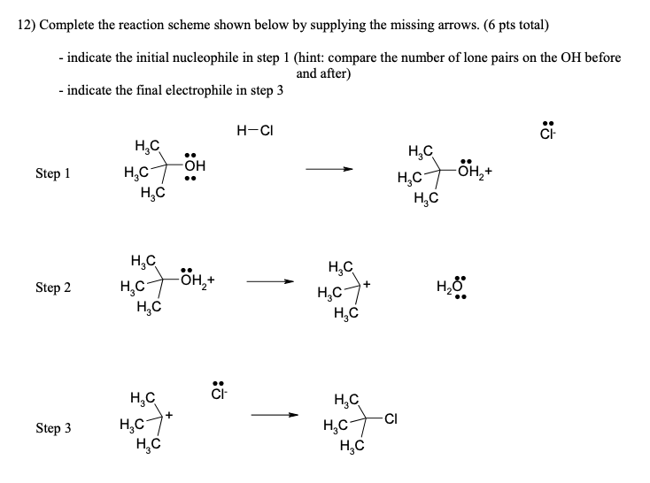 Solved 12) Complete the reaction scheme shown below by | Chegg.com