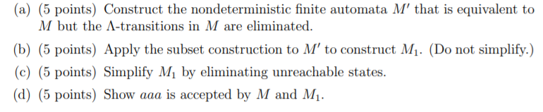 4. (20 points) Consider the nondeterministic finite | Chegg.com