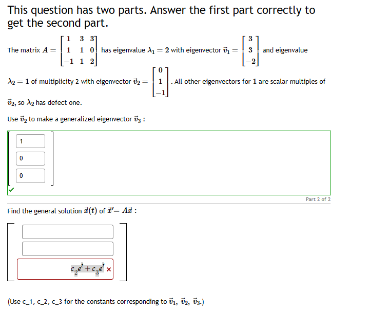 Solved This question has two parts. Answer the first part | Chegg.com