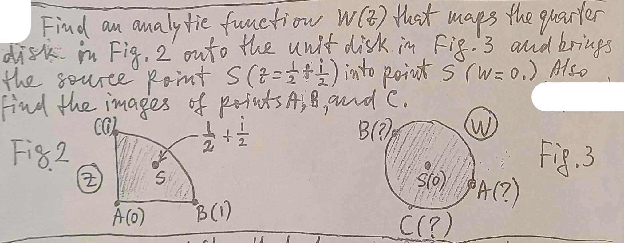 Solved Find an analy tie function W(z) that maps the gaarter | Chegg.com