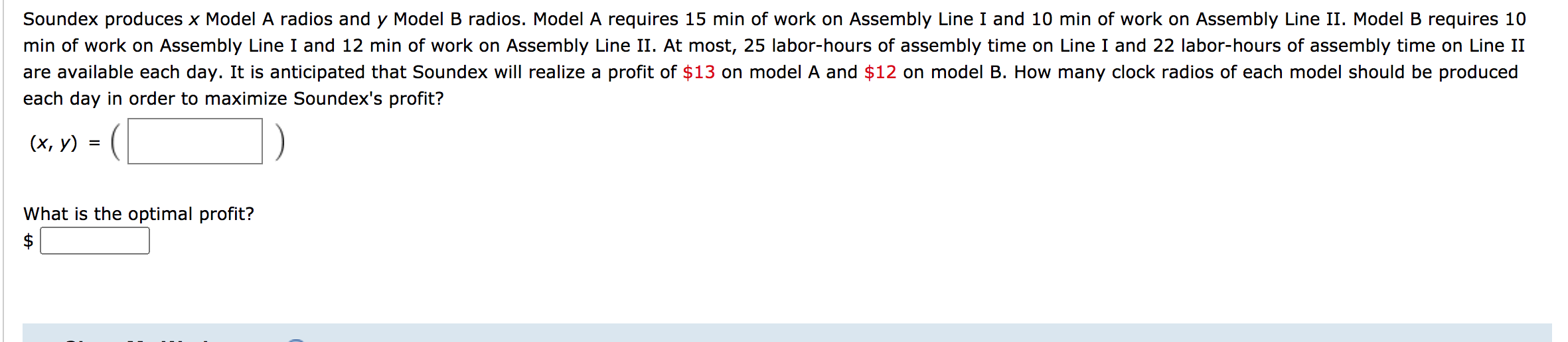 Solved Soundex produces x Model A radios and y Model B | Chegg.com