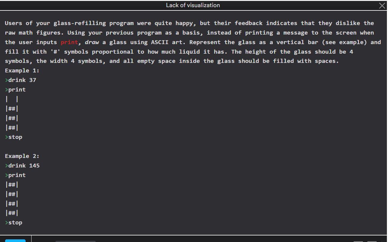 Lack of visualization Use c#, ****** USE C# Use the | Chegg.com