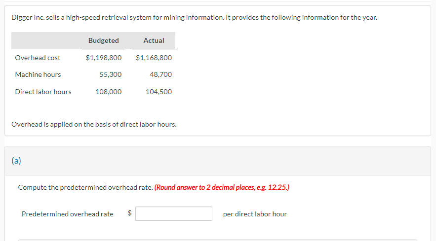 Solved Digger Inc. sells a high-speed retrieval system for | Chegg.com
