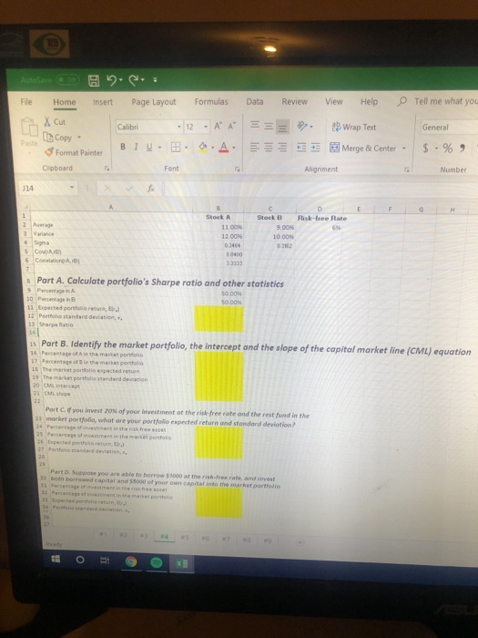 Solved File Home InsertPage Layout Formulas Data Review View | Chegg.com