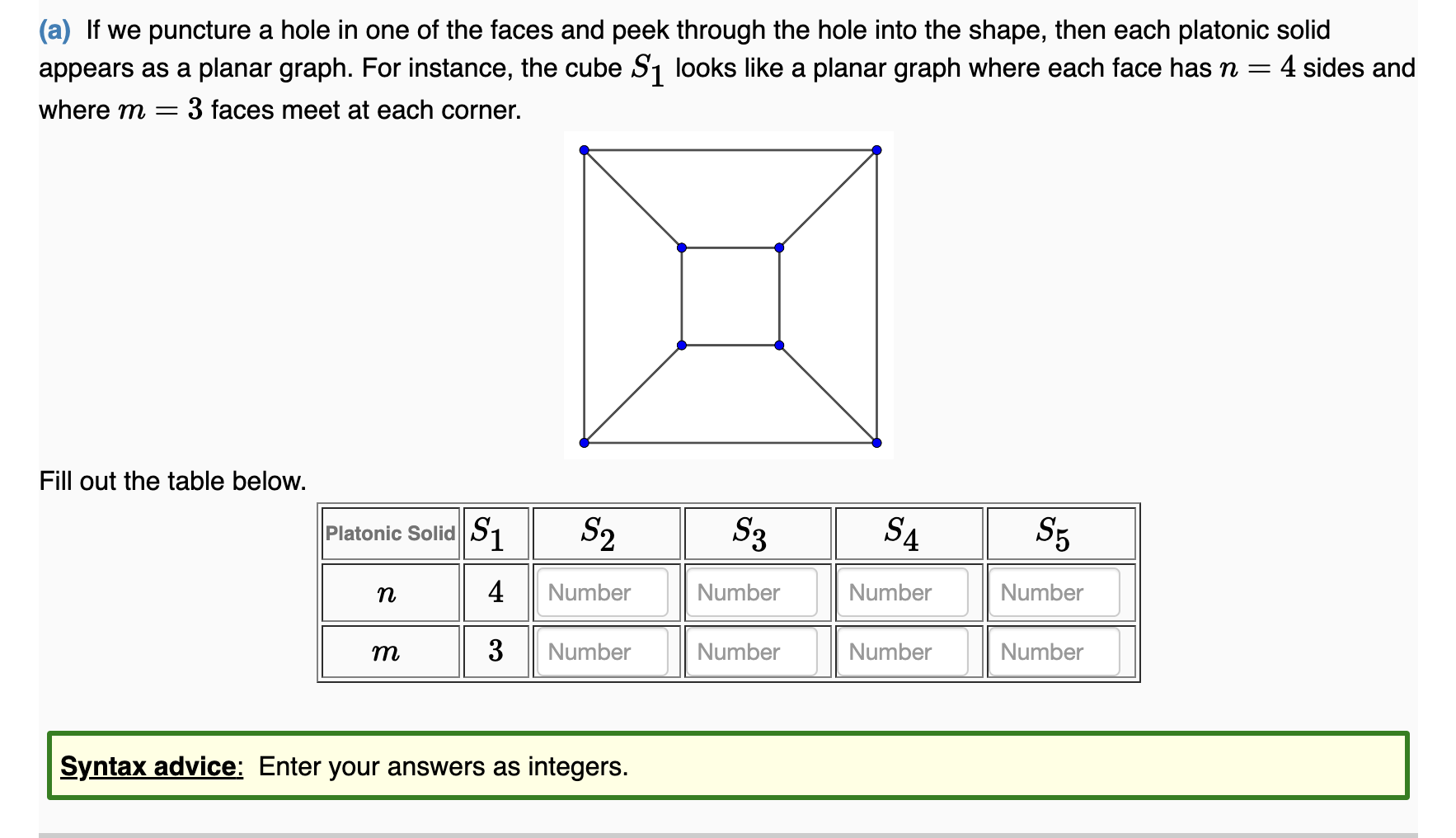 Solved A platonic solid is a three dimensional shape where | Chegg.com