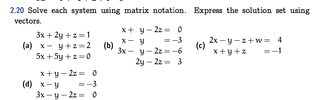 Solved Express the solution set using (c) 2.20 Solve each | Chegg.com